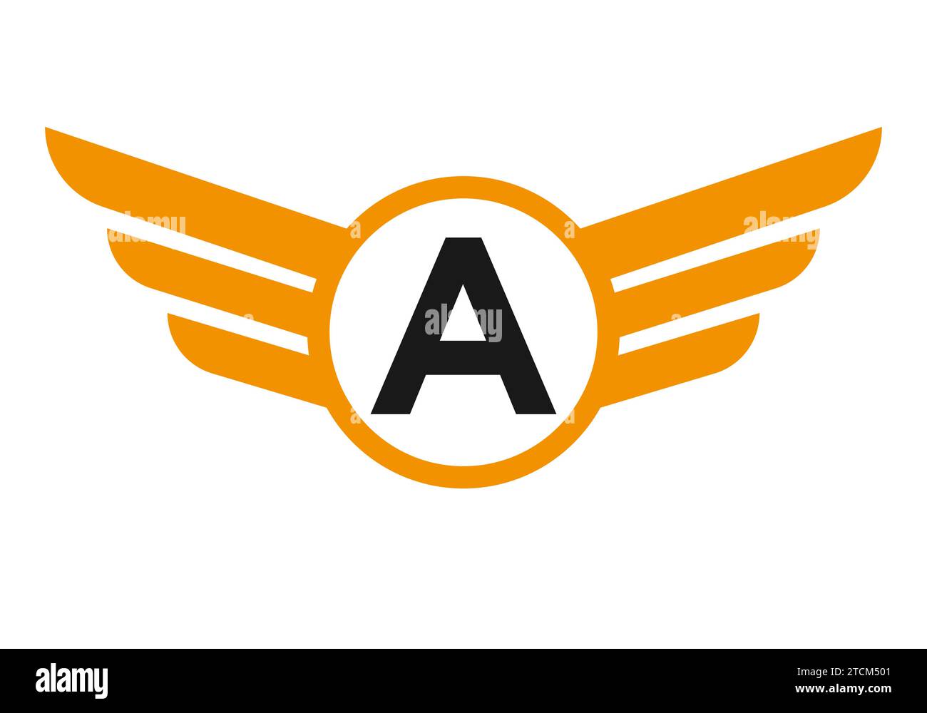 Wing Logo On Letter A, Transportation Symbol, Transport Wing Sign Stock ...
