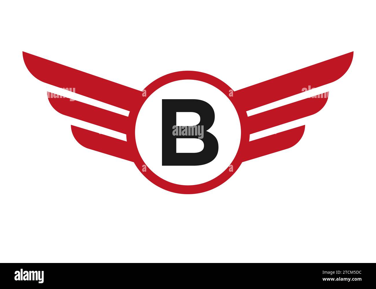 Wing Logo On Letter B, Transportation Symbol, Transport Wing Sign Stock ...