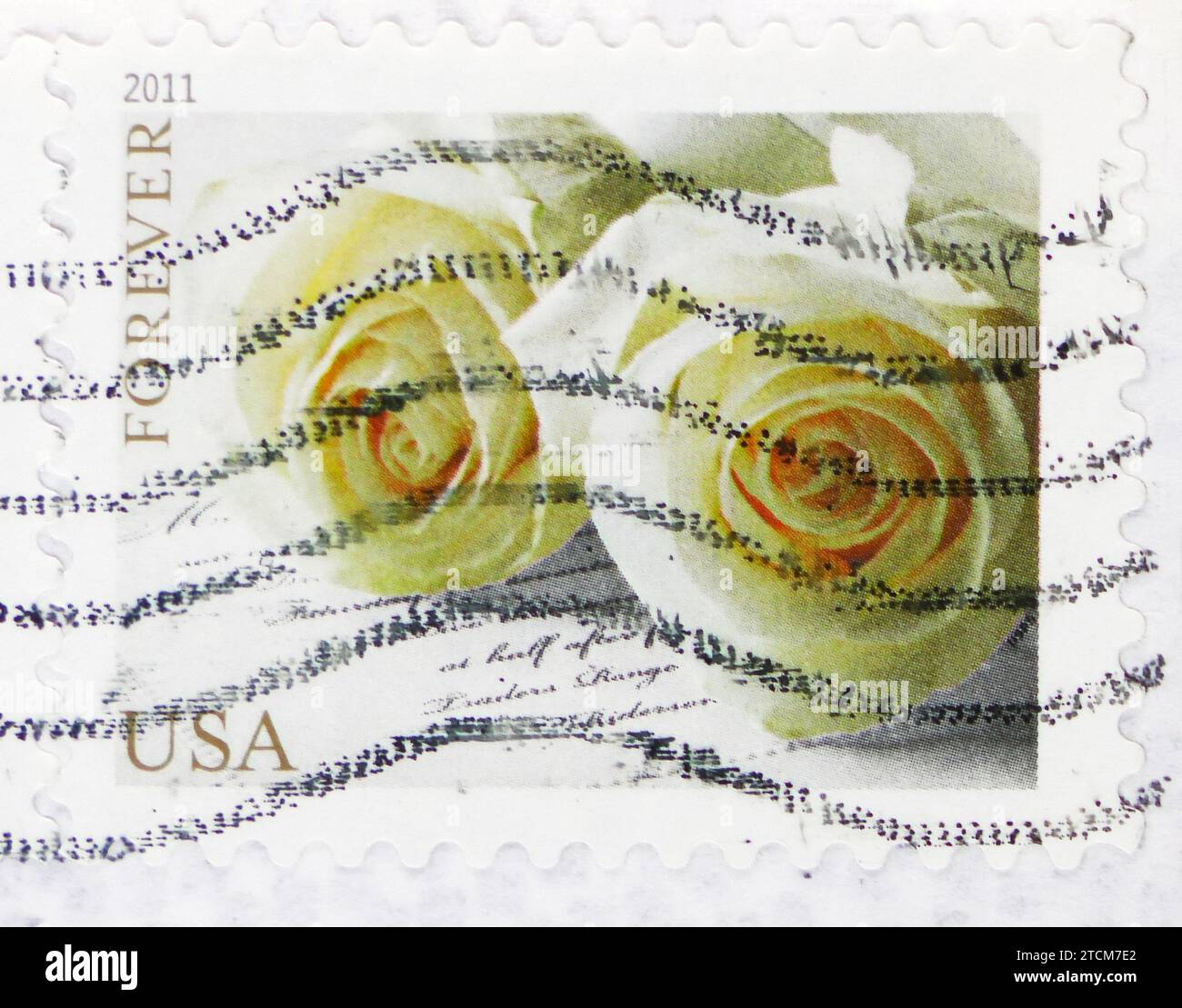 MOSCOW, RUSSIA - NOVEMBER 19, 2023: Postage stamp printed in United ...