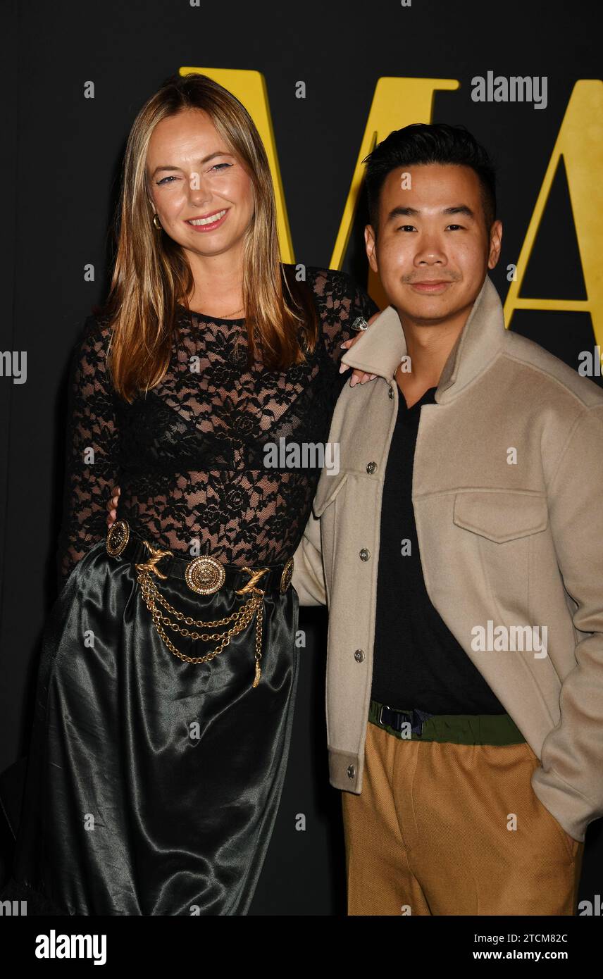 LOS ANGELES, CALIFORNIA - DECEMBER 12: David Ma (R) and guest attend ...