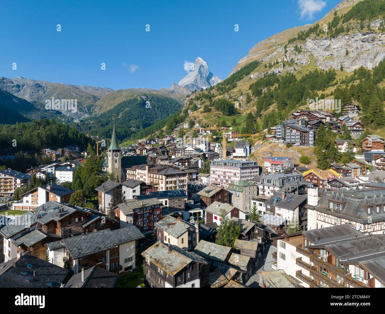 Parish church of St Mauritius (Pfarrkirche St. Mauritius), Zermatt ...