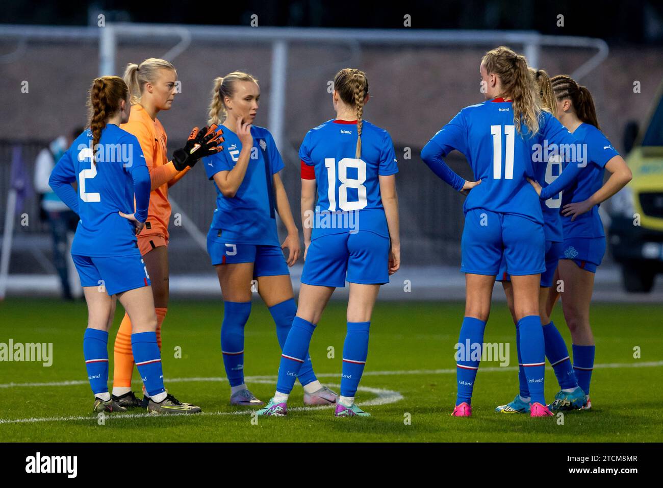 Futbol Salou Sports Center SALOU, SPAIN - DECEMBER 4: Iceland players ...