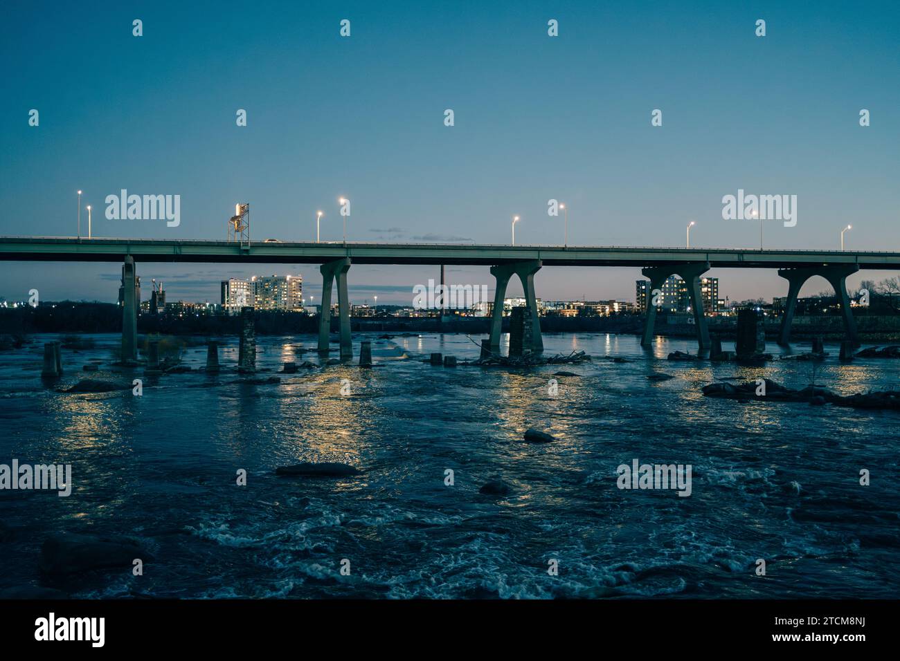 View of the James River from the T. Tyler Potterfield Memorial Bridge ...