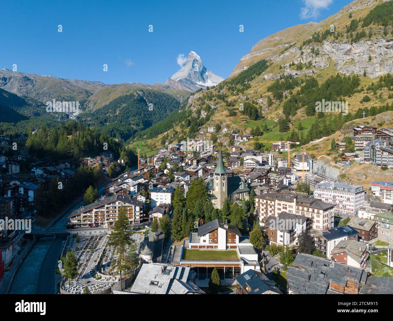 Zermatt church of st mauritius hi-res stock photography and images - Alamy