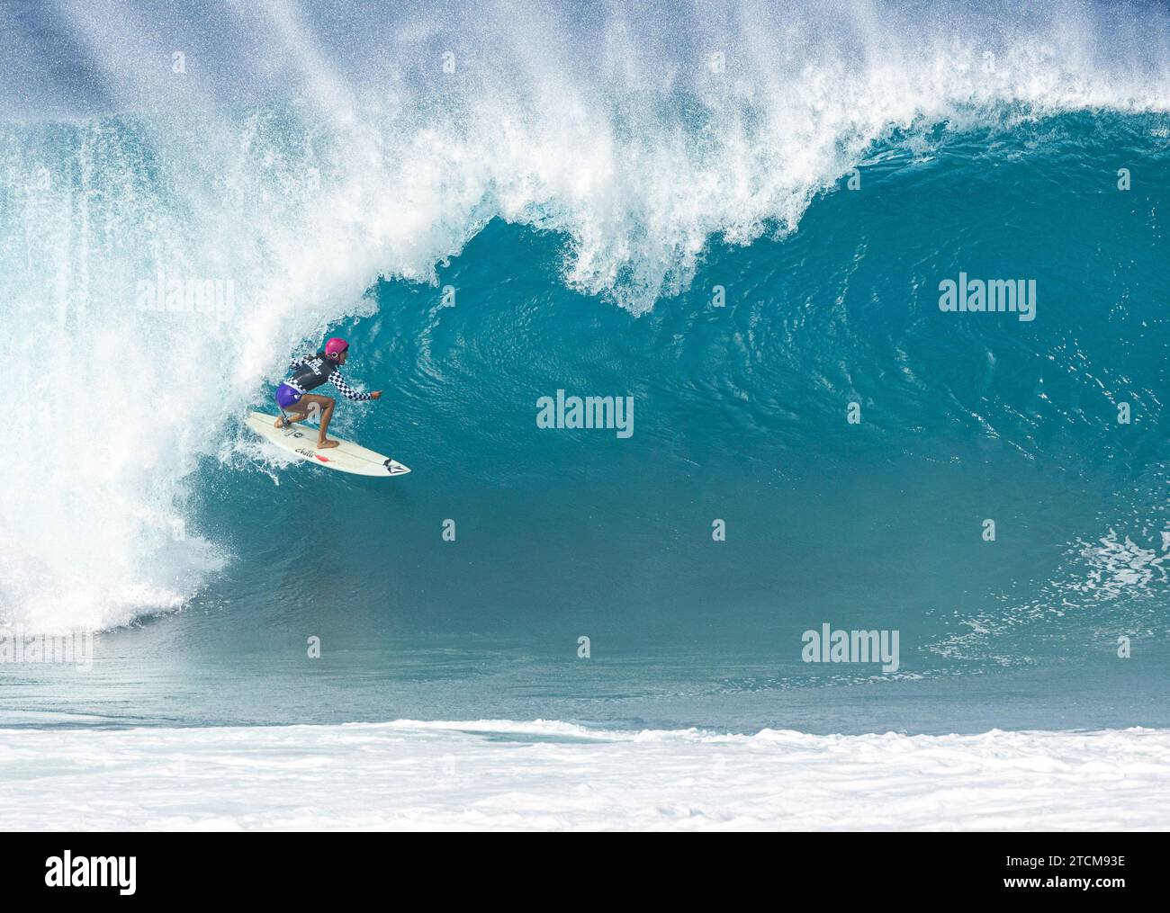 Pupukea, HI, USA. 12th Dec, 2023. Winner Moana Jones Wong pictured at ...