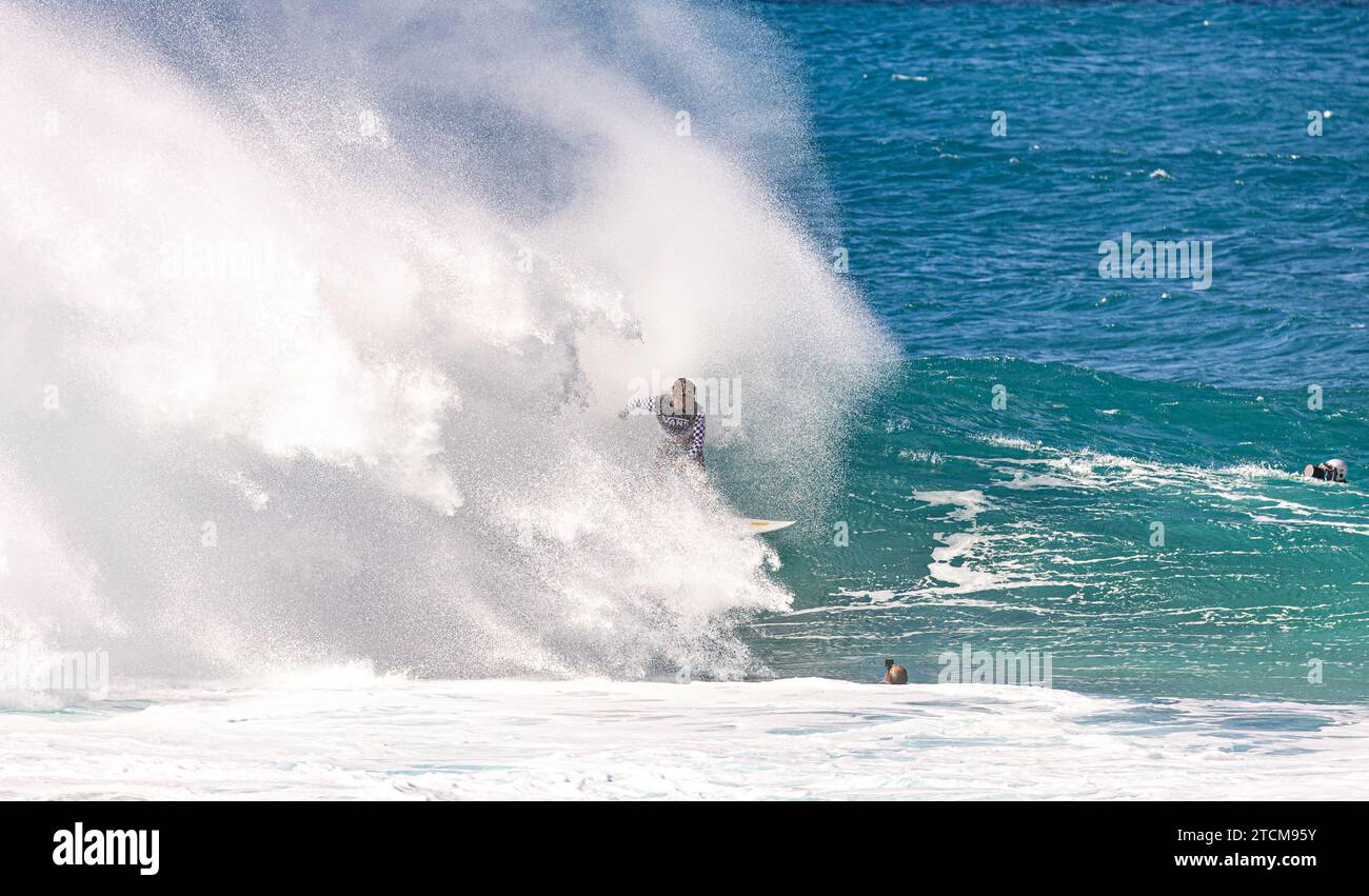 Pupukea, HI, USA. 12th Dec, 2023. Winner John John Florence pictured at ...