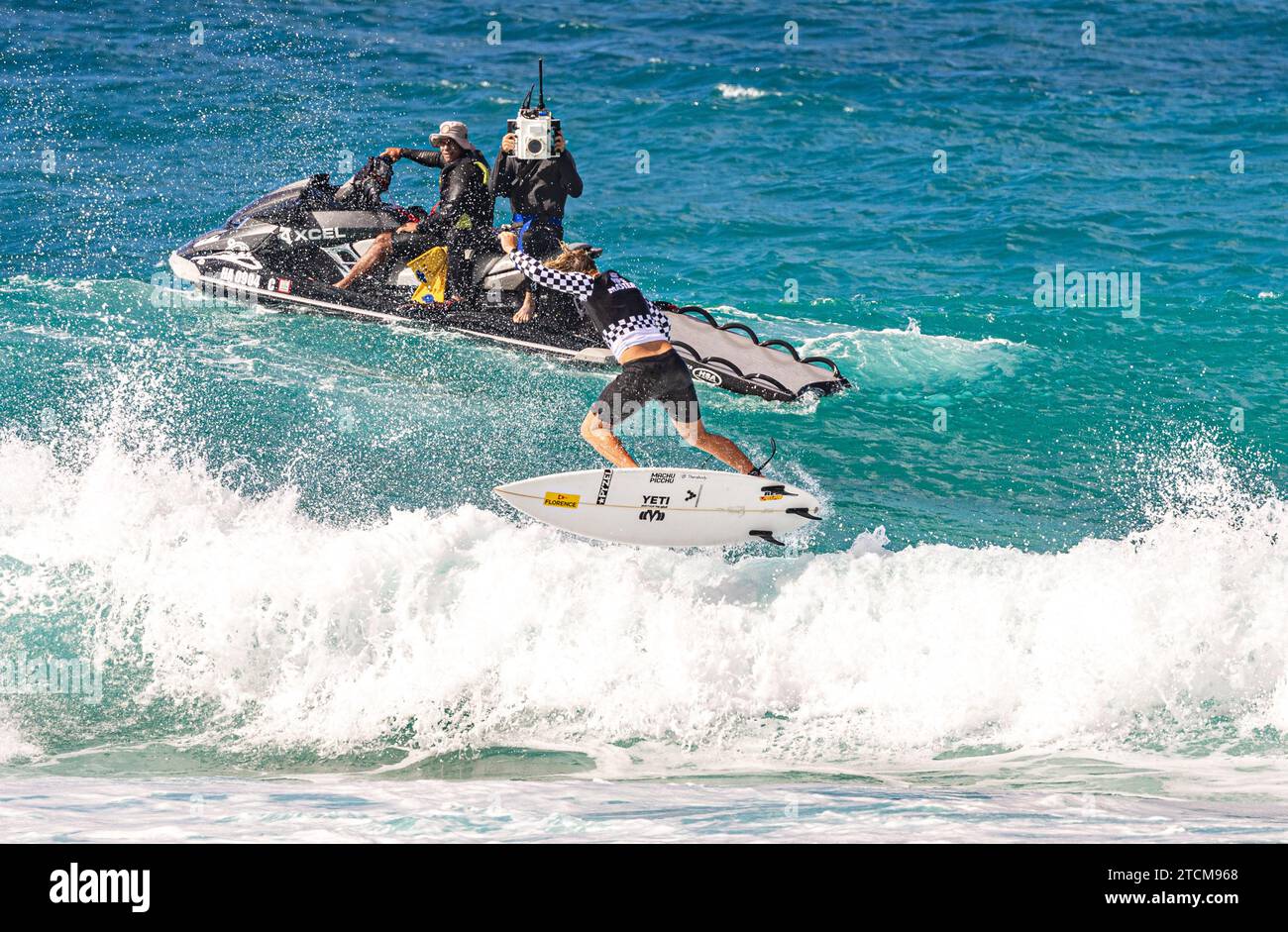 Pupukea, HI, USA. 12th Dec, 2023. Winner John John Florence pictured at ...
