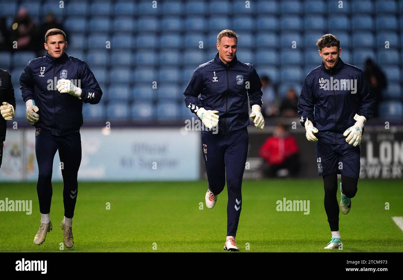 Left to right, Coventry City goalkeepers Ben Wilson, Simon Moore and ...