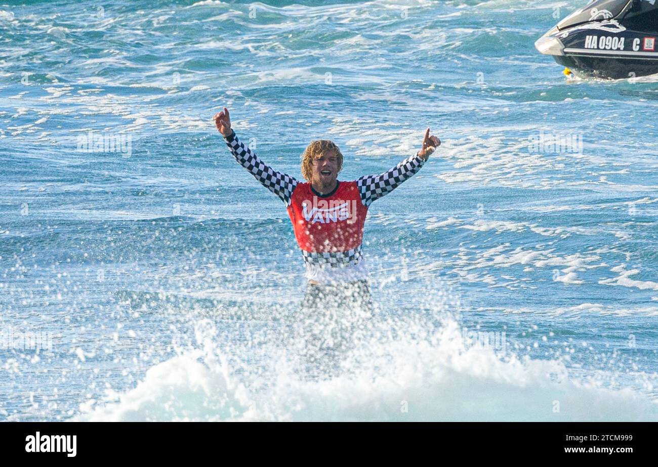 Pupukea, HI, USA. 12th Dec, 2023. Winner John John Florence pictured at ...