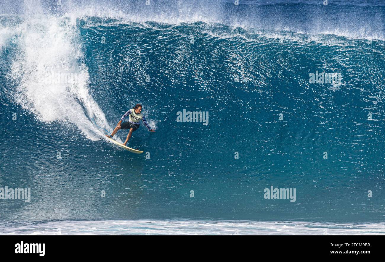 PUPUKEA, HI - December 12, 2023: Luke Shepardson pictured at the 2023 ...