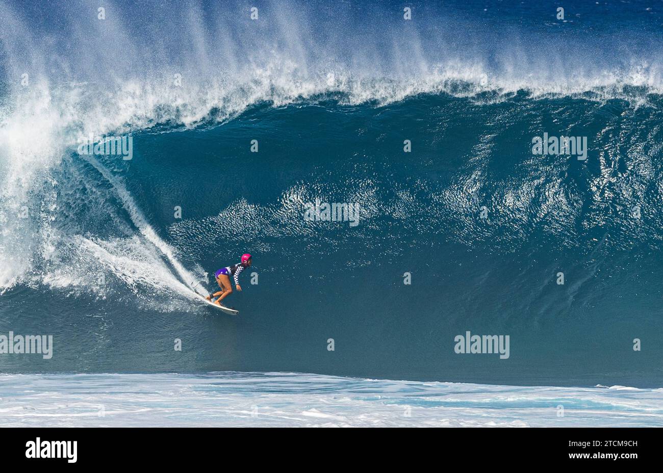 PUPUKEA, HI - December 12, 2023: Winner Moana Jones Wong pictured at ...