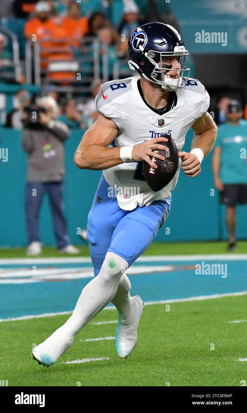 Tennessee Titans quarterback Will Levis #8 looks to make a pass during ...