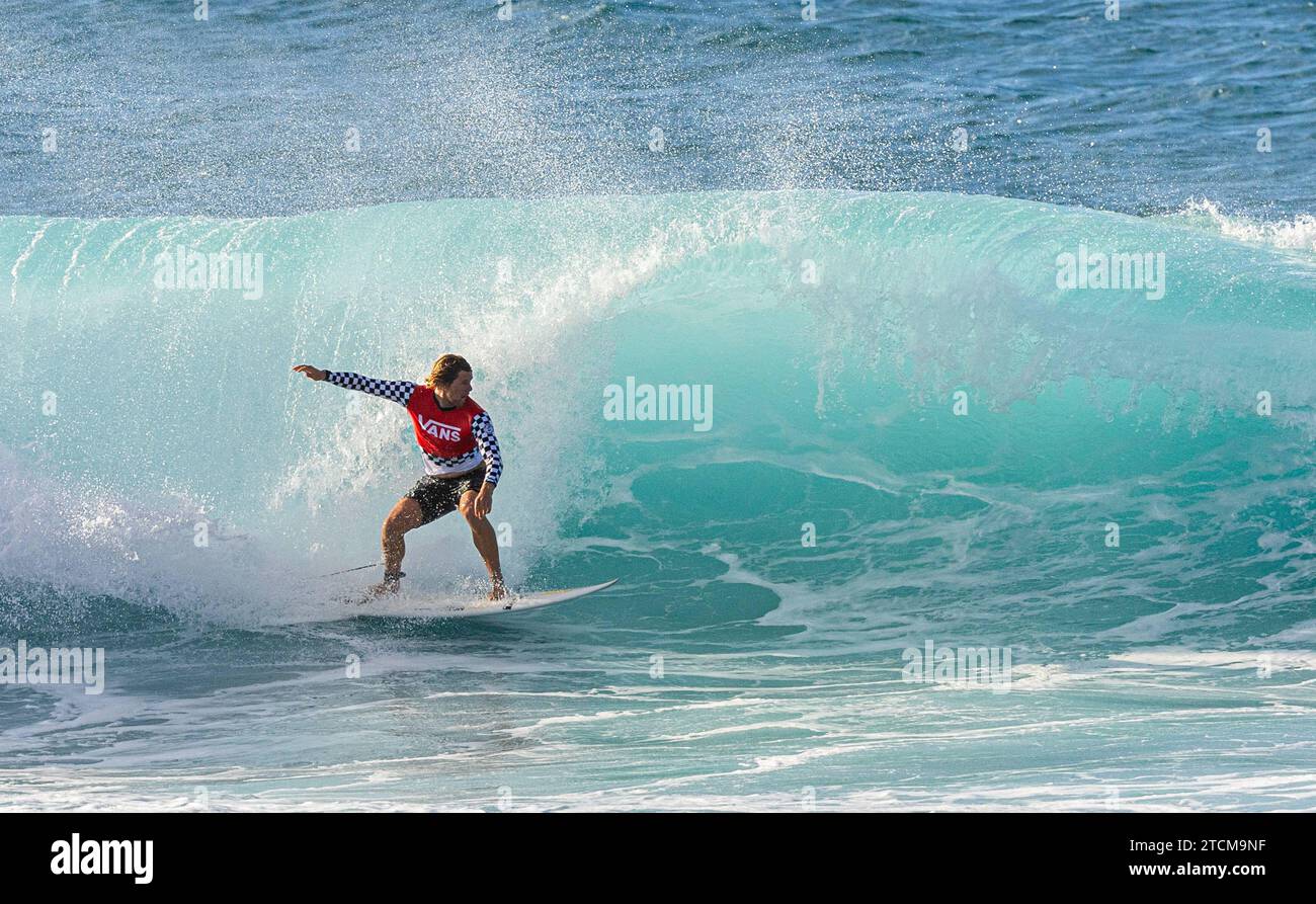 PUPUKEA, HI - December 12, 2023: Winner John John Florence pictured at ...