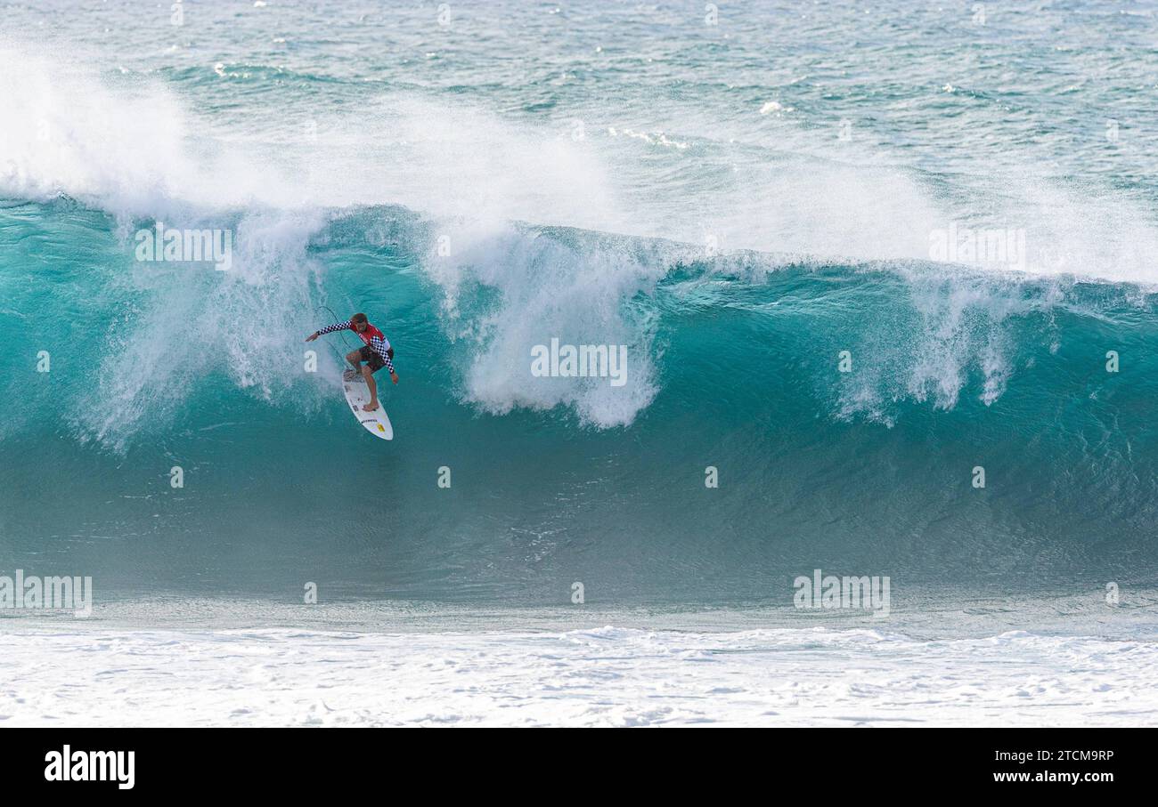 PUPUKEA, HI - December 12, 2023: Winner John John Florence pictured at ...