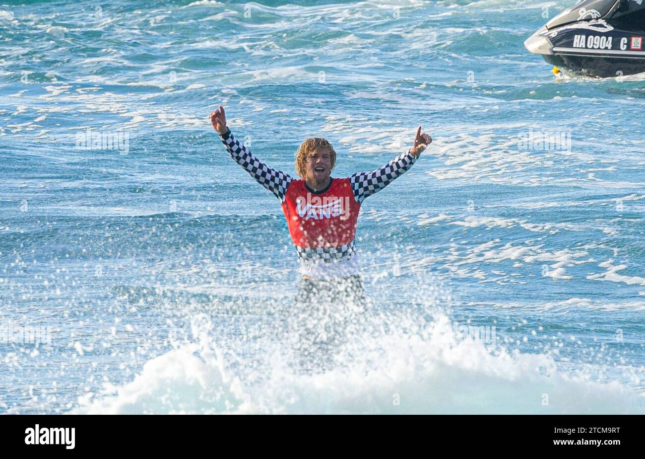 PUPUKEA, HI - December 12, 2023: Winner John John Florence pictured at ...