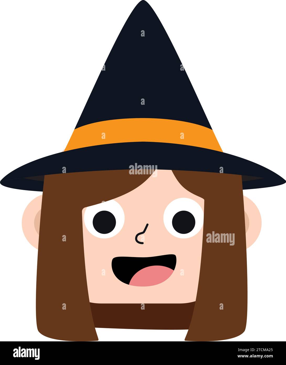 Cute female witch halloween costume avatar Vector Stock Vector Image ...