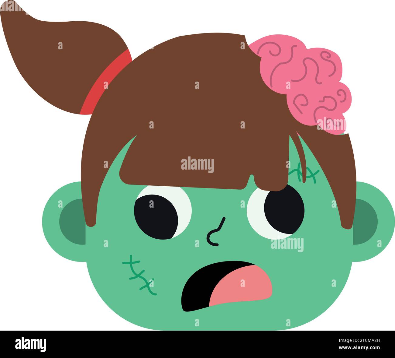 Cute female pumpkin halloween costume avatar Vector Stock Vector Image ...