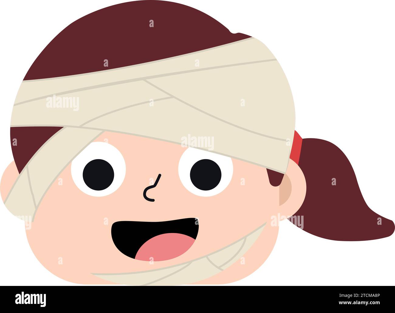 Cute female mummy halloween costume avatar Vector Stock Vector Image ...