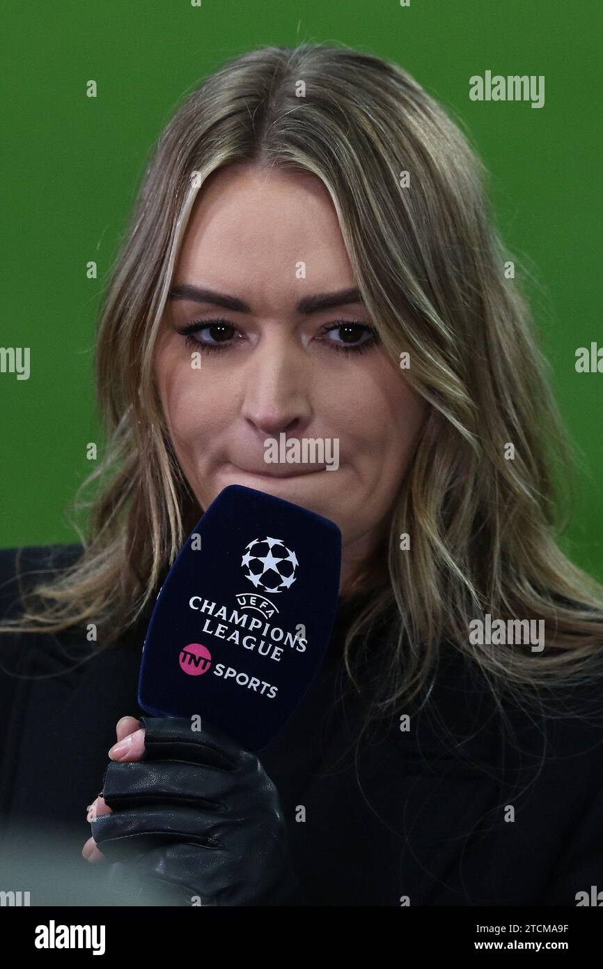 Laura Woods of TNT Sport during the UEFA Champions League Group F match ...