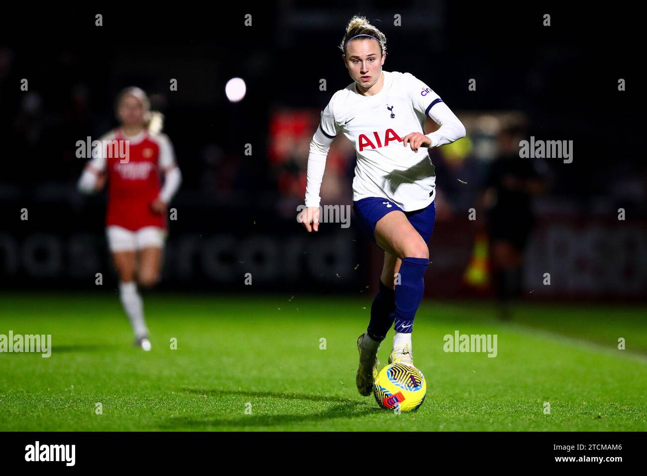 London, UK. 13th Dec, 2023. Martha Thomas (17 Tottenham) in action ...