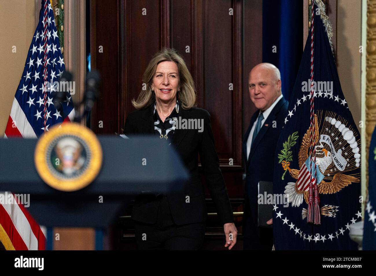 Liz Sherwood-Randall, White House homeland security advisor, and Mitch ...
