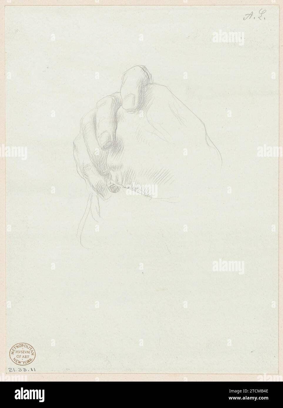 Study for the hands in the Portrait of Edward D. Adams 1921 by Edward ...
