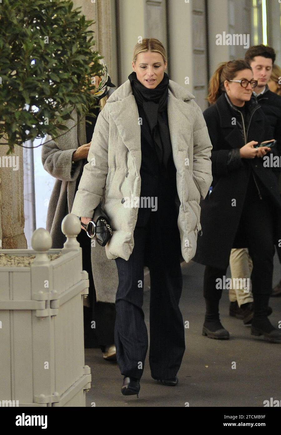 Milan, . 13th Dec, 2023. Milan, 12-13-2023 Michelle Hunziker treats ...