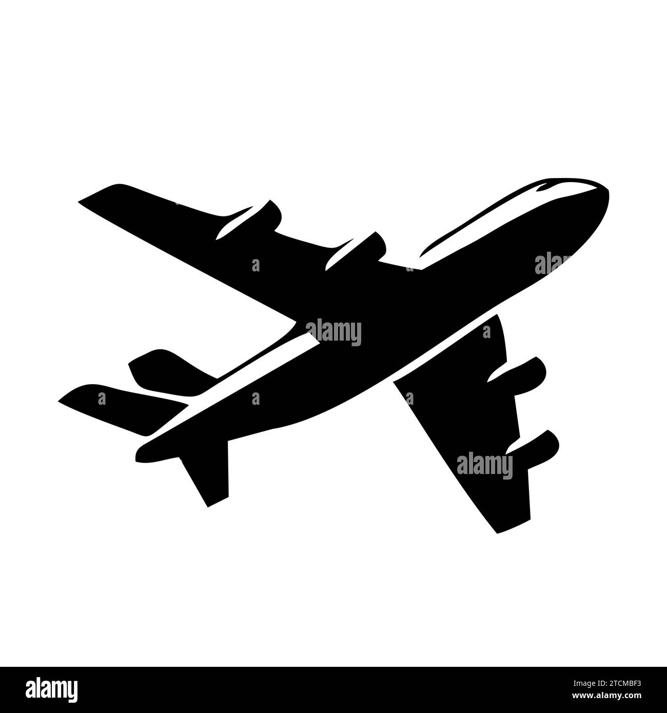 Airplane icon. Flat transportation plane symbol sign. Air fly isolated ...
