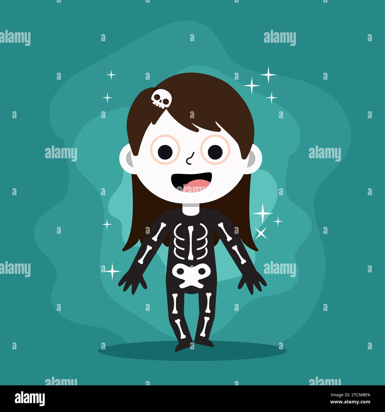 Woman girl skeleton Stock Vector Images - Alamy