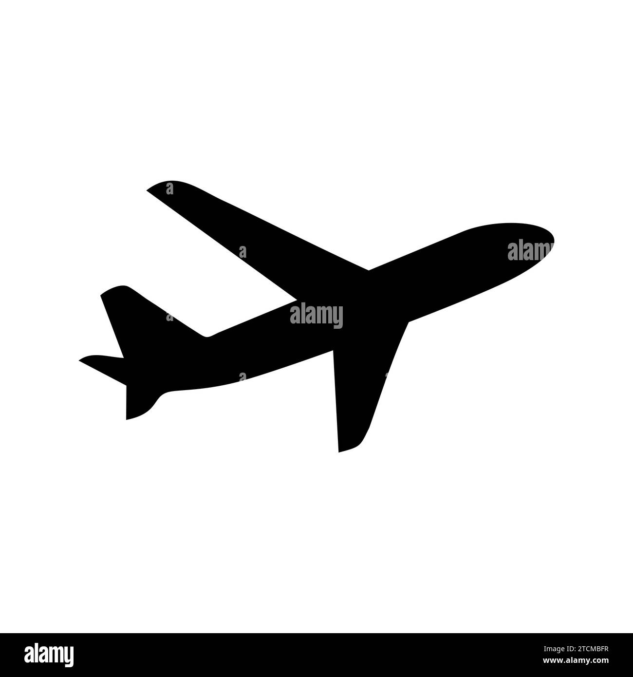 Airplane icon. Flat transportation plane symbol sign. Air fly isolated ...