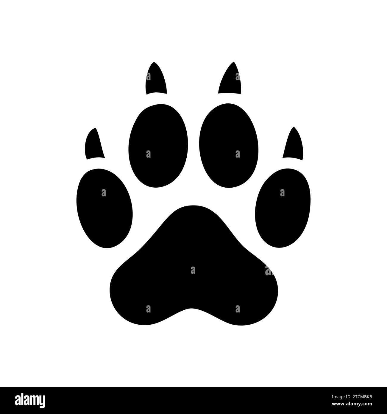 Wolf paw print Black and White Stock Photos & Images - Alamy