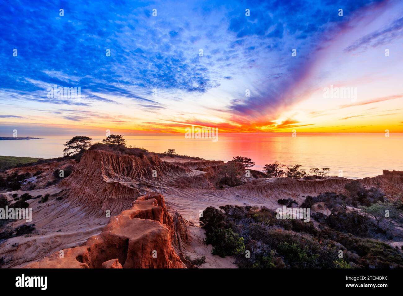 San Diego, CA. Dec. 11, 2023. Dramatic cloud formations form at sunset ...