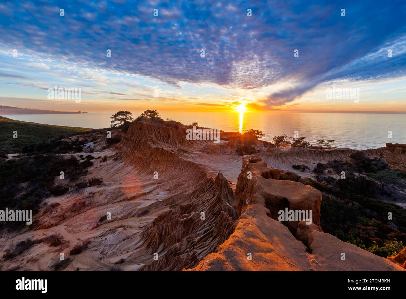 San Diego, CA. Dec. 11, 2023. Dramatic cloud formations form at sunset ...