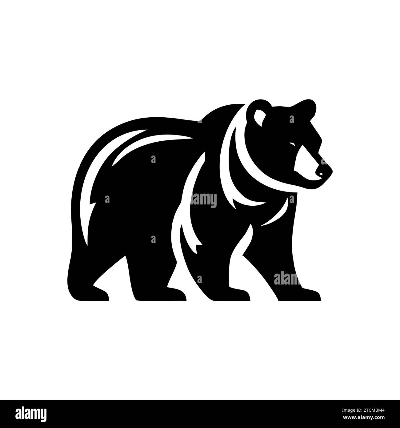 Bear icon silhouette. Wild animals bear icon isolated on white ...
