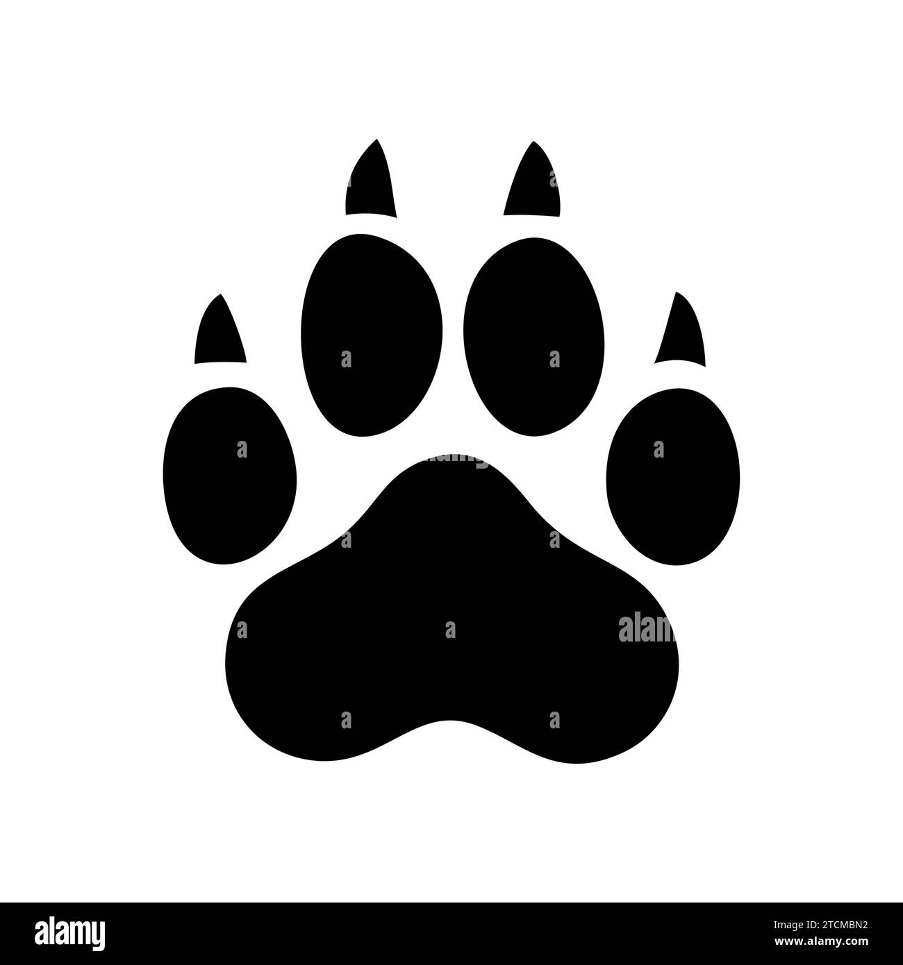 Wolf paw print Black and White Stock Photos & Images - Alamy