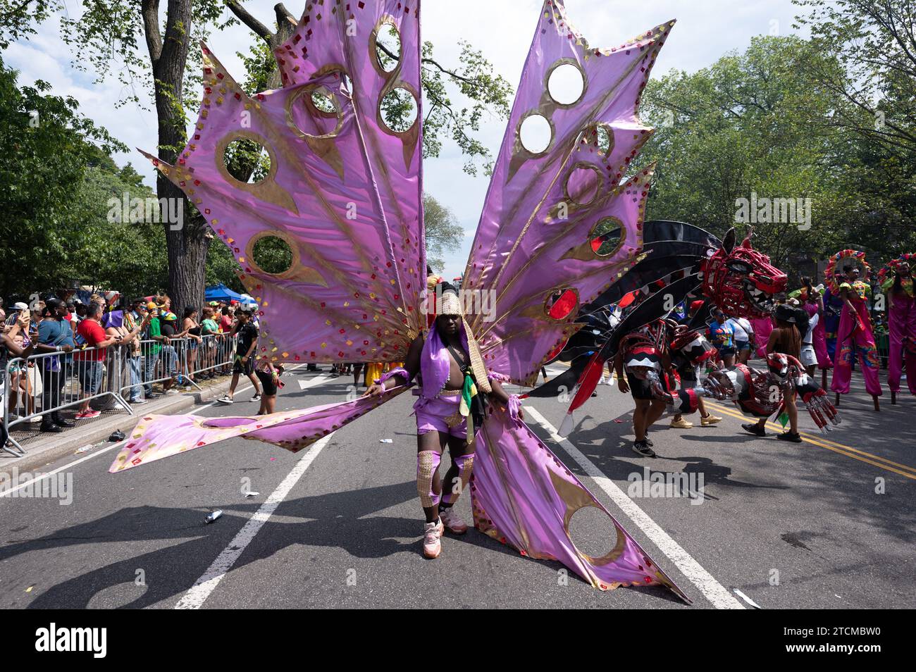 04 September 2023, USA, New York: Participants of Caribbean descent ...