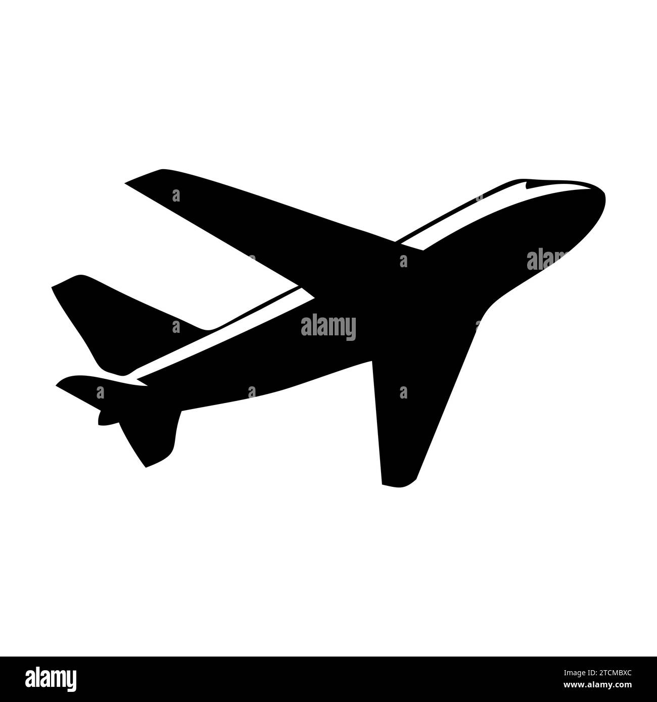 Airplane icon. Flat transportation plane symbol sign. Air fly isolated ...