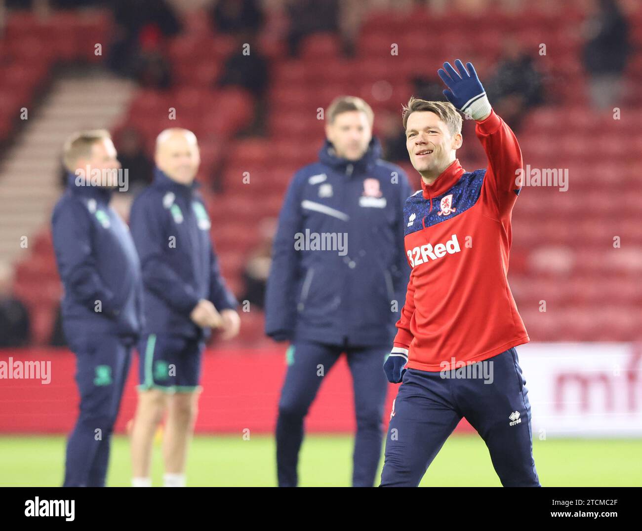 Jonny Howson of Middlesbrough warms up ahead of the Sky Bet ...