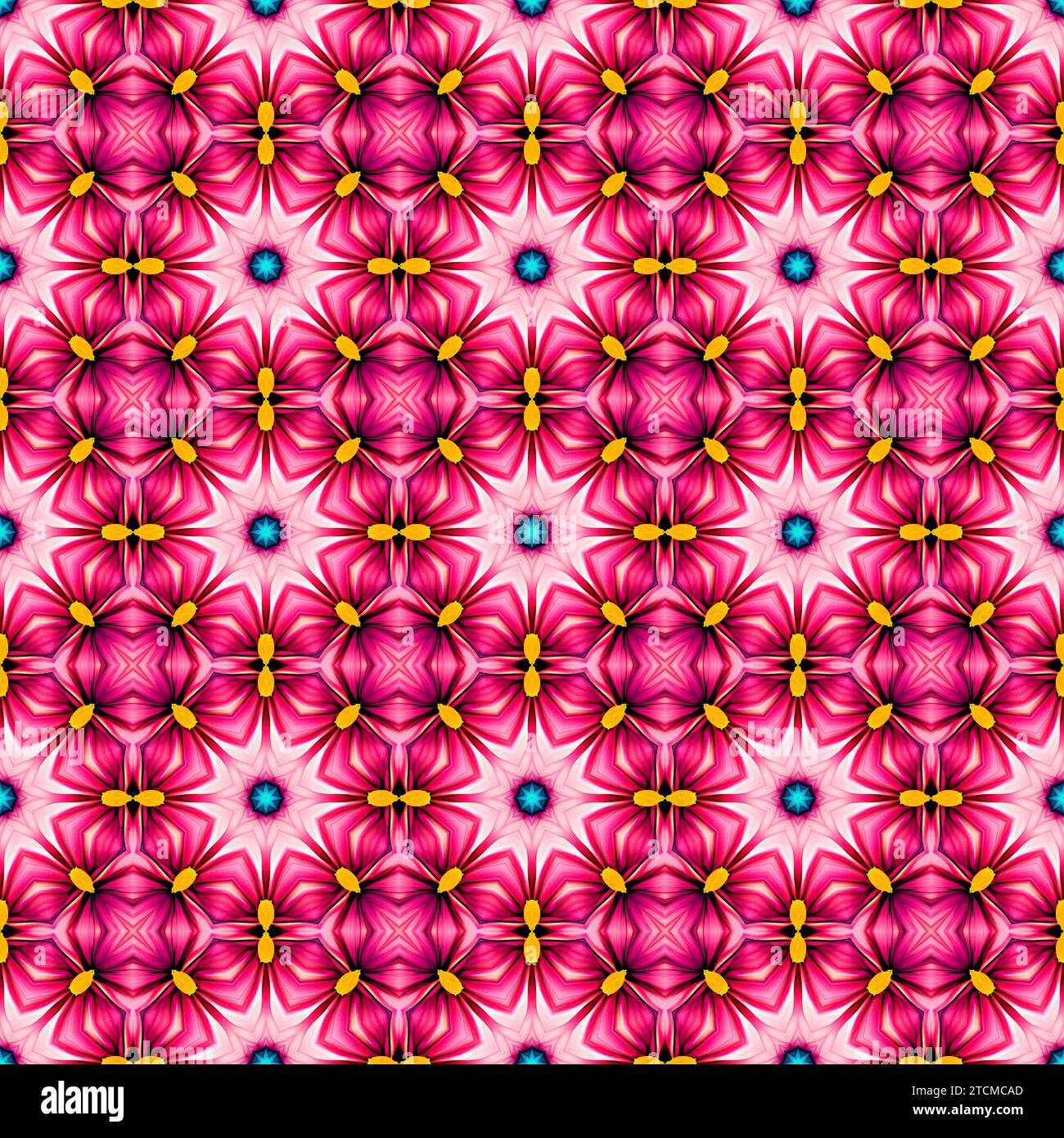 A beautiful, vibrant pink background featuring a floral pattern of ...