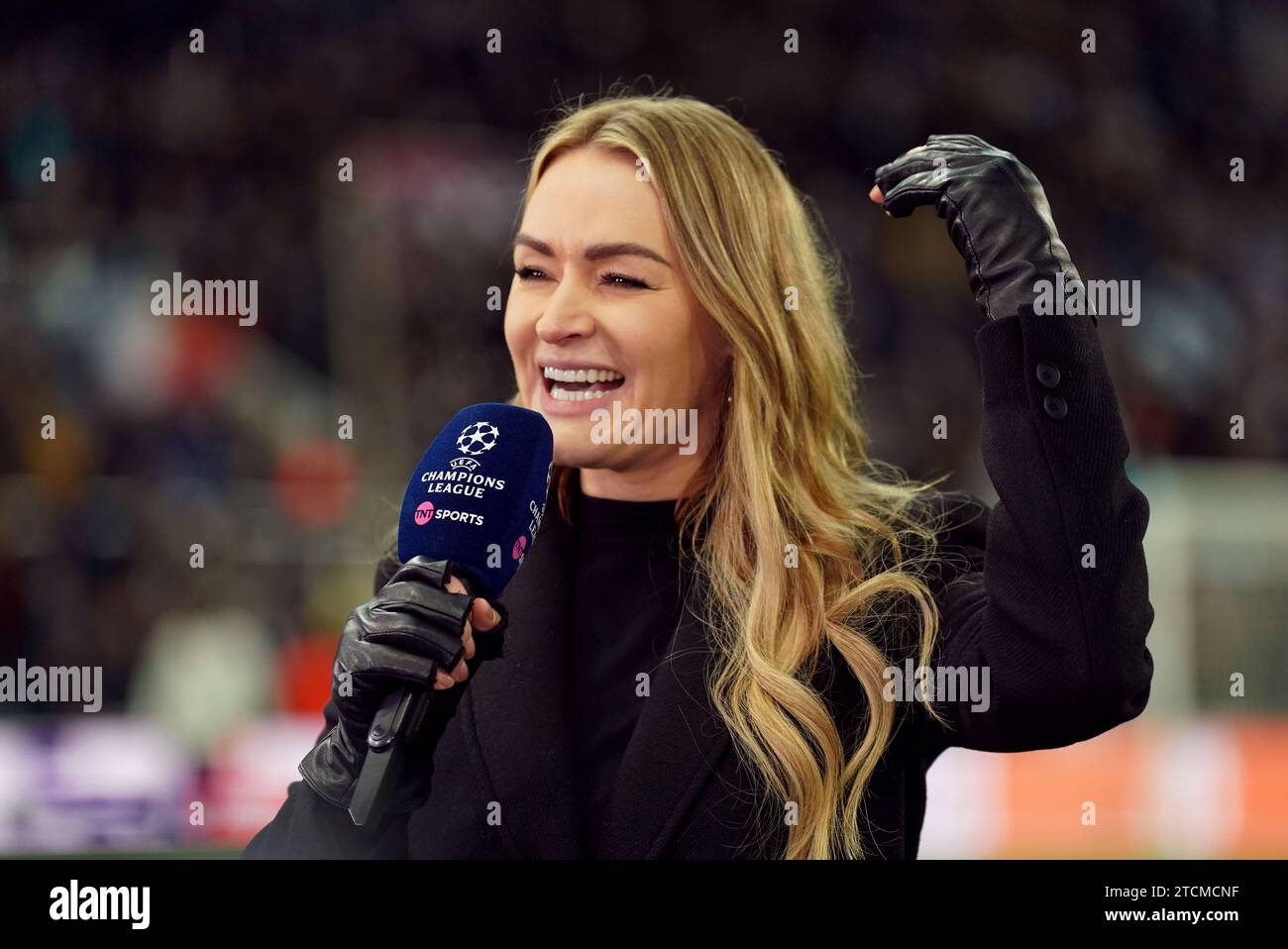 TNT Sports presenter Laura Woods at St James' Park, Newcastle. Picture ...