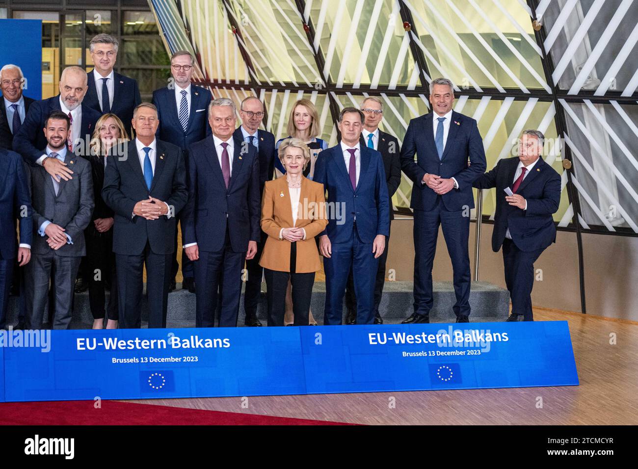 BRUSSELS - Prime Minister Viktor Orban is the last to arrive during the ...