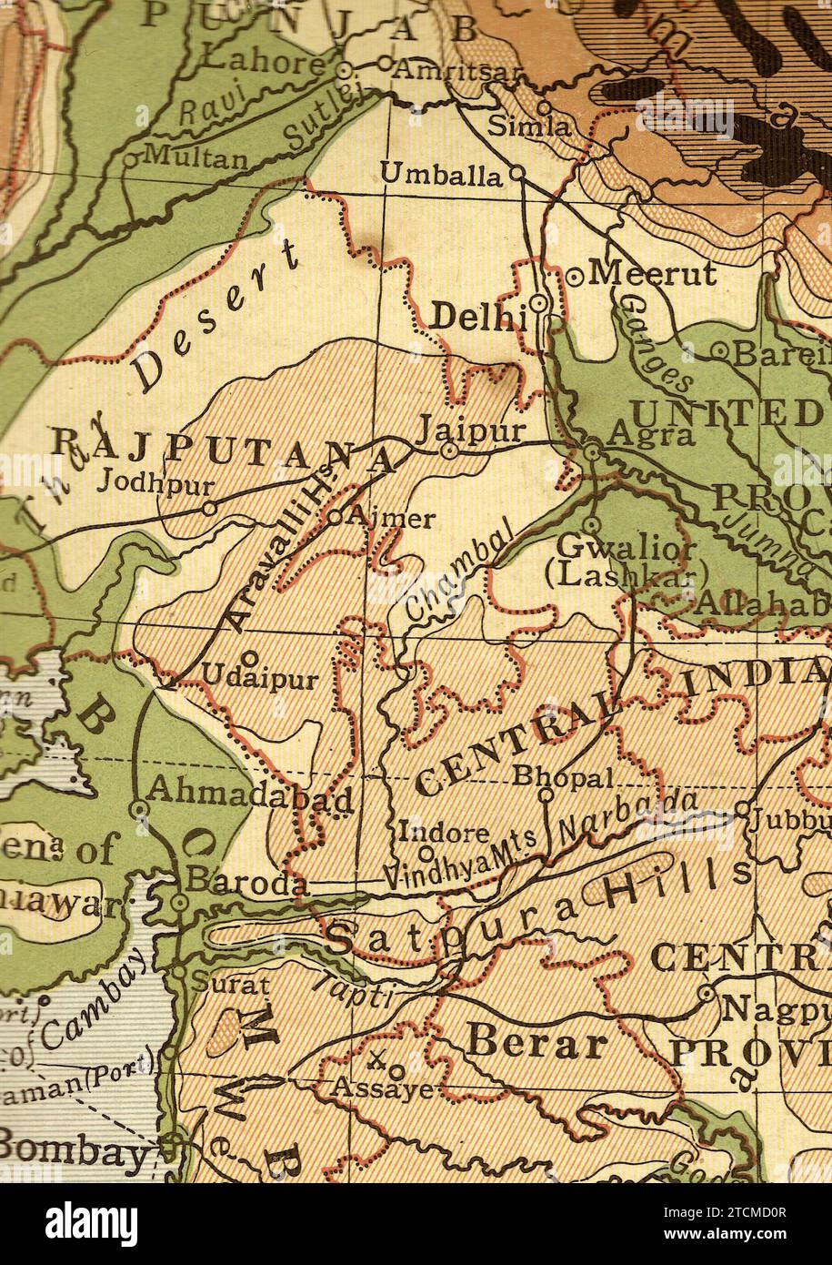 Vintage delhi map hi-res stock photography and images - Alamy