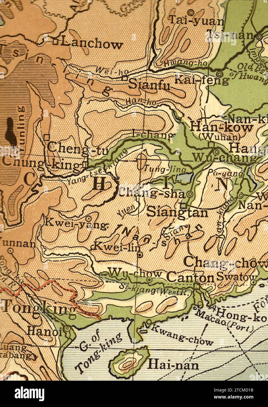 Map of china rivers hi-res stock photography and images - Alamy