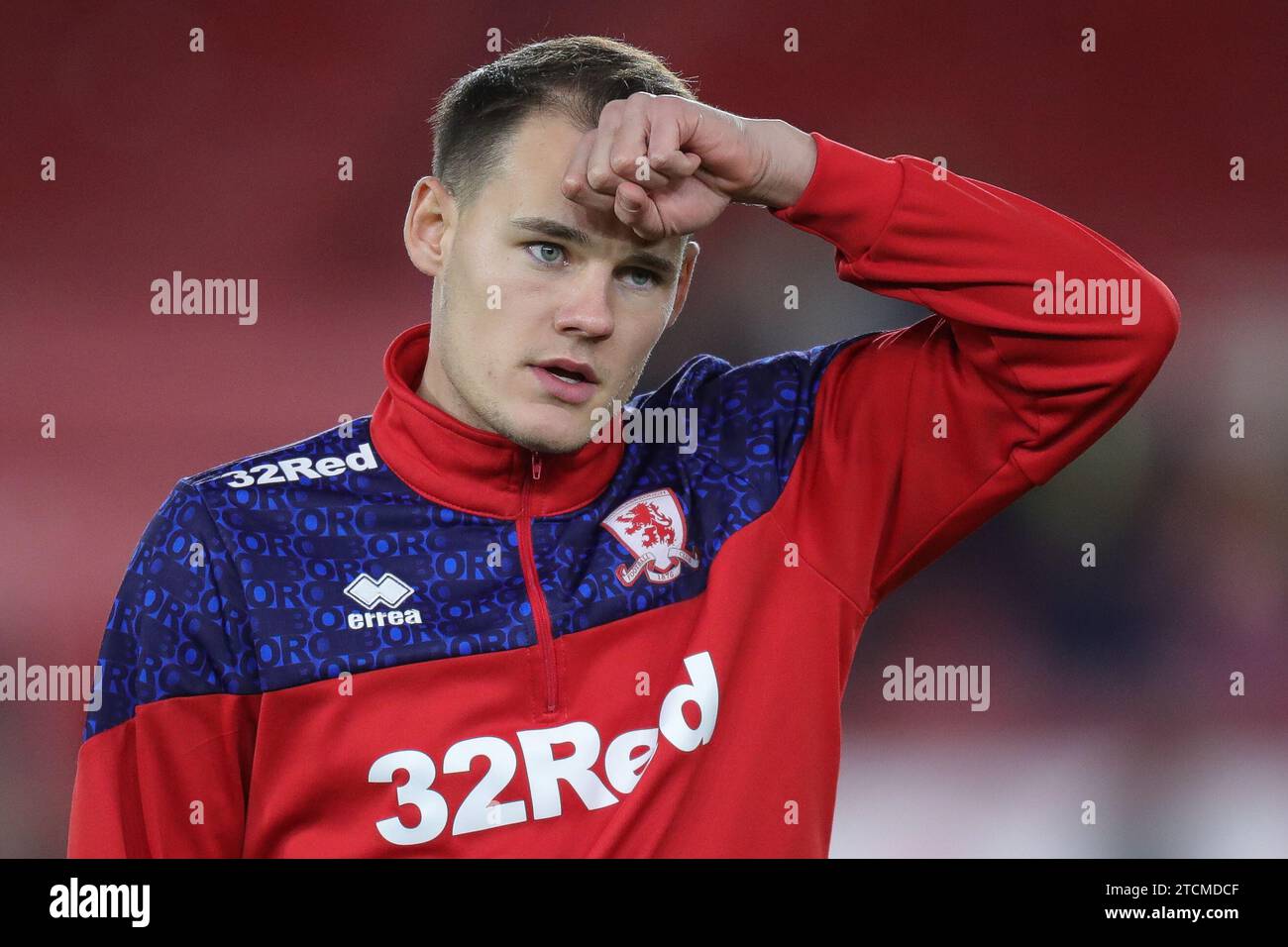 Middlesbrough, UK. 13th Dec, 2023. Lukas Engel #27 of Middlesbrough ...