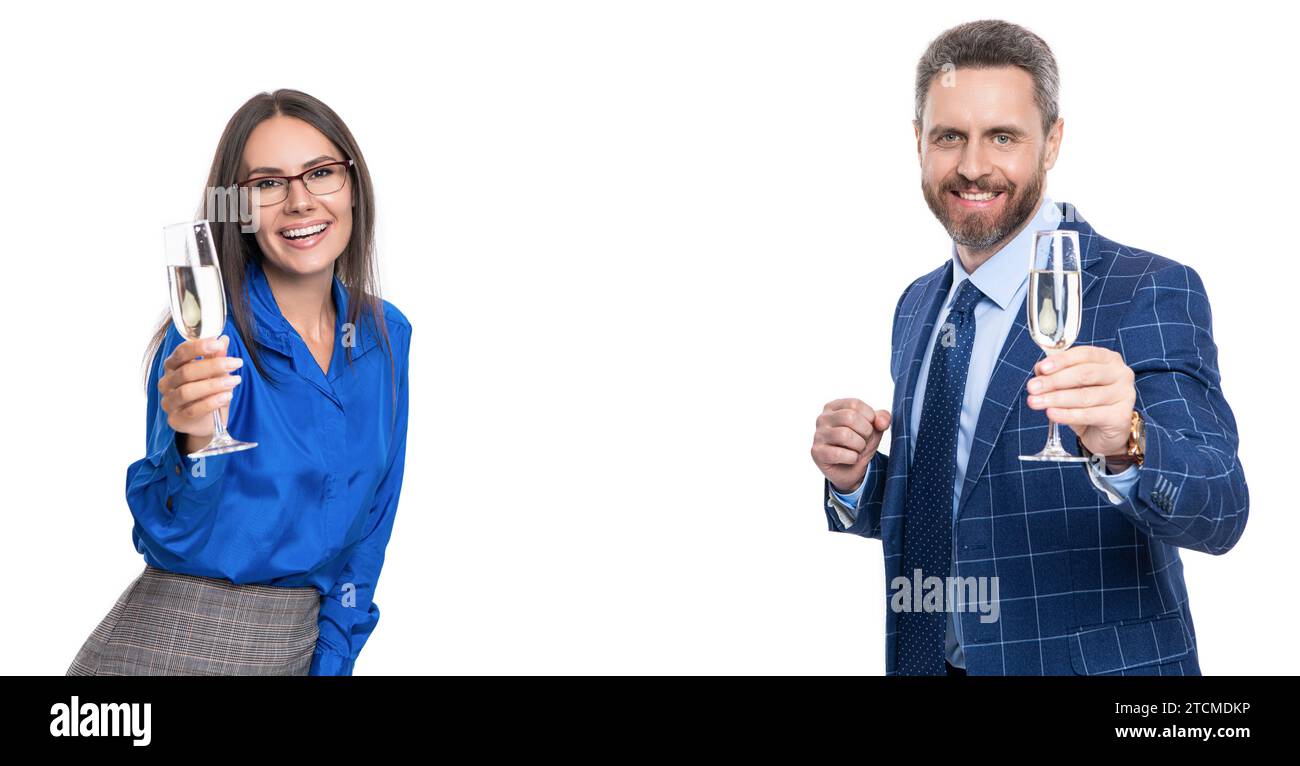 Businesspeople have fun and talking together in corporate party ...