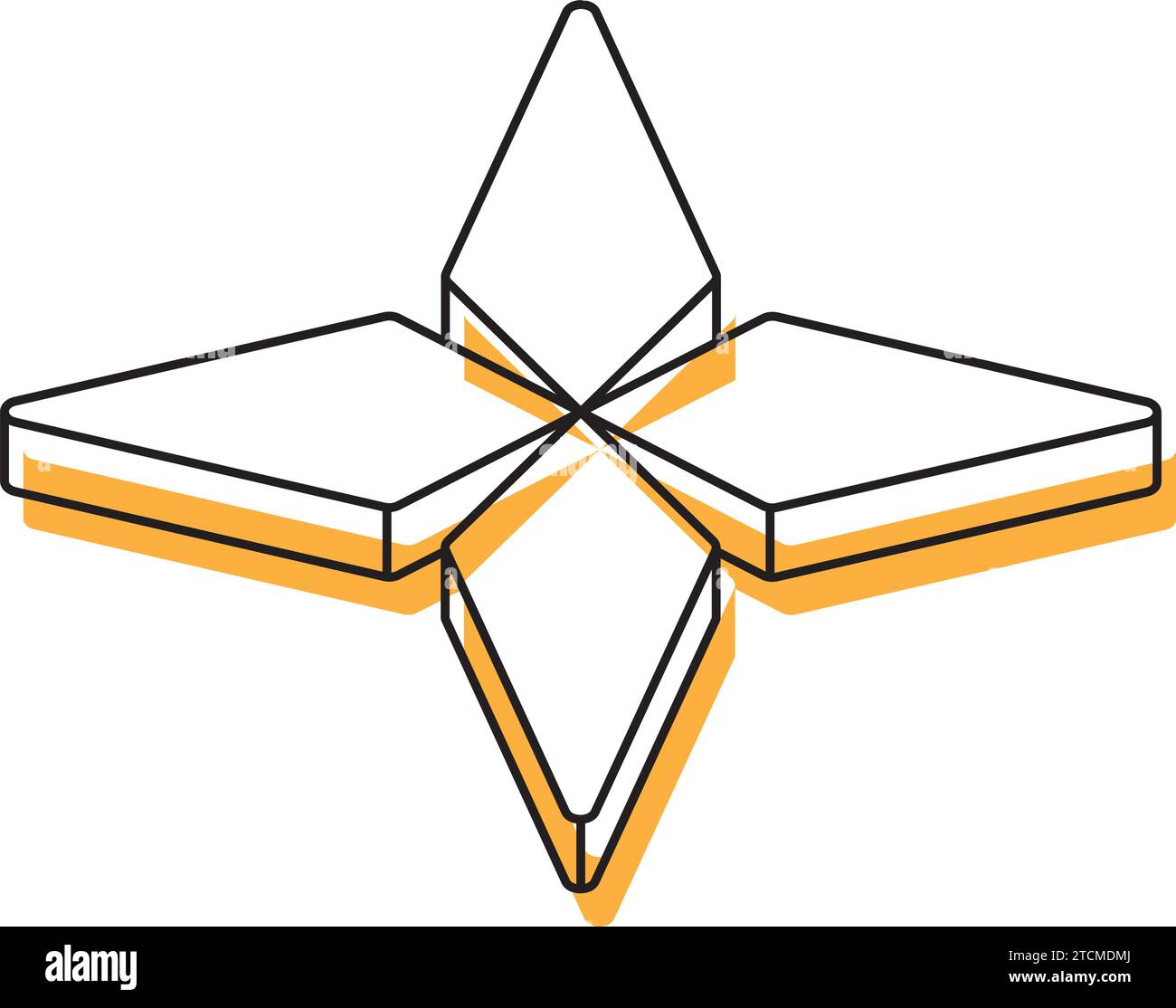 2d isometric star shape icon Vector Stock Vector Image & Art - Alamy