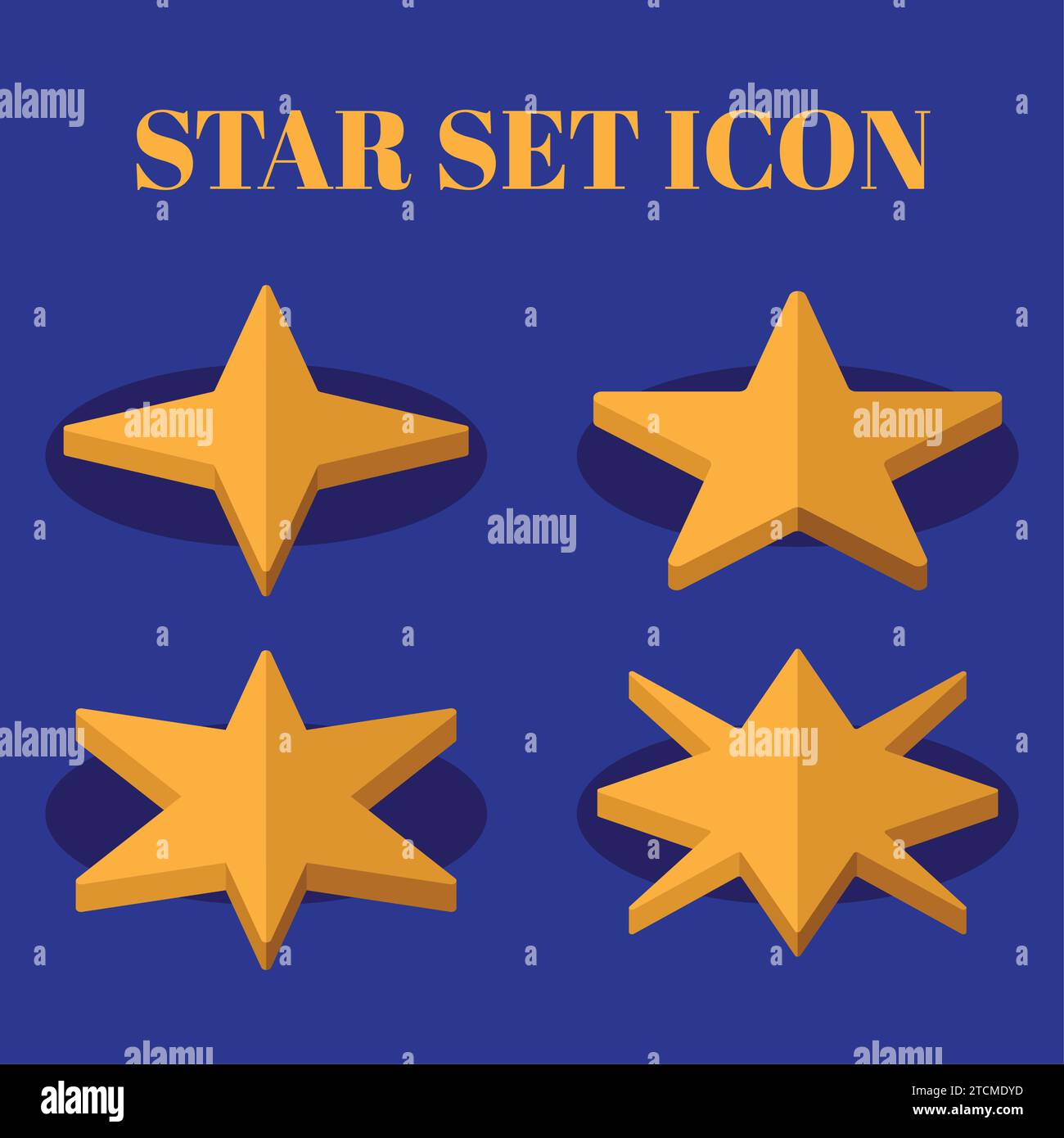 Set of isometric star shapes icons Vector Stock Vector Image & Art - Alamy
