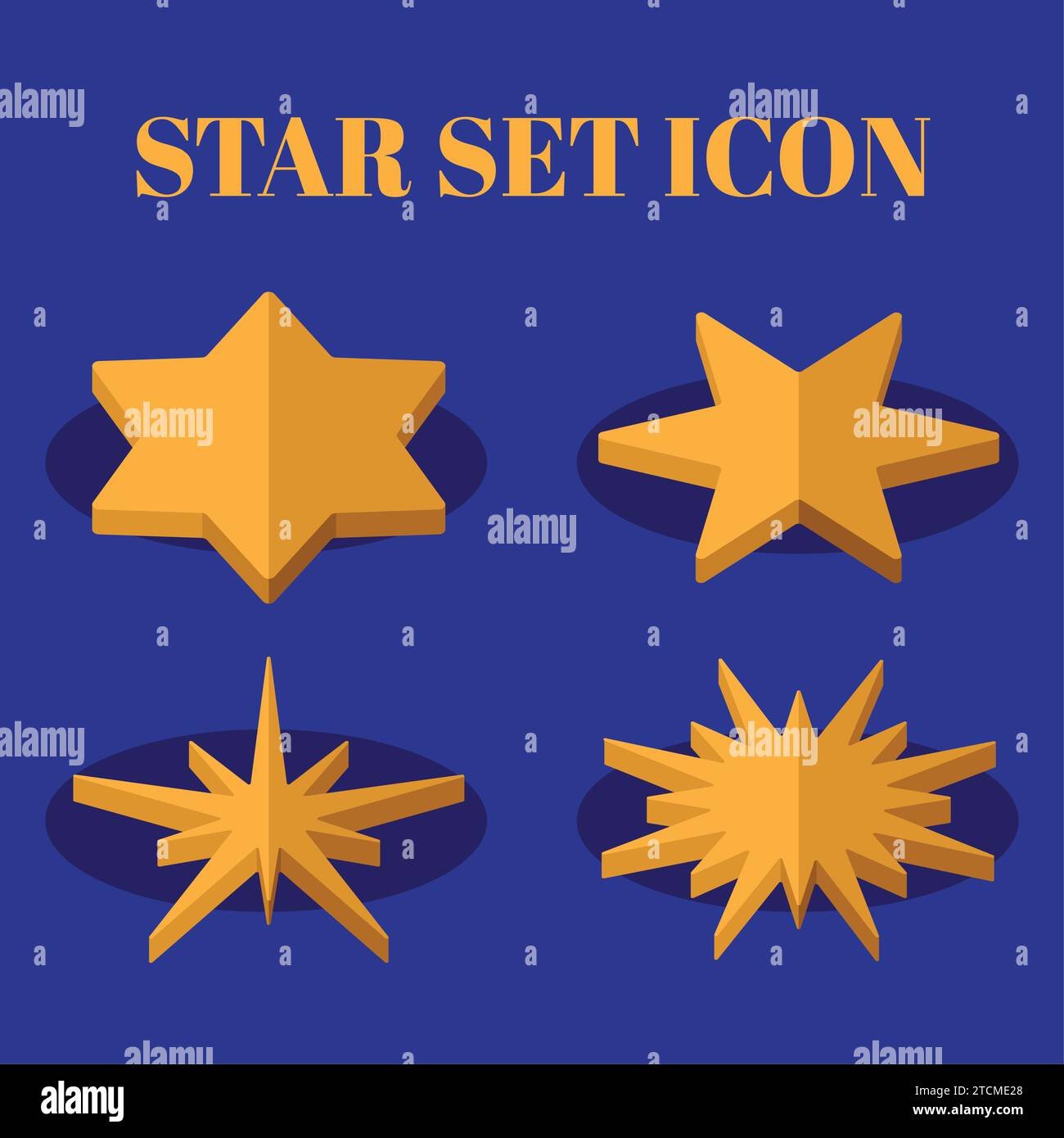Set of isometric star shapes icons Vector Stock Vector Image & Art - Alamy