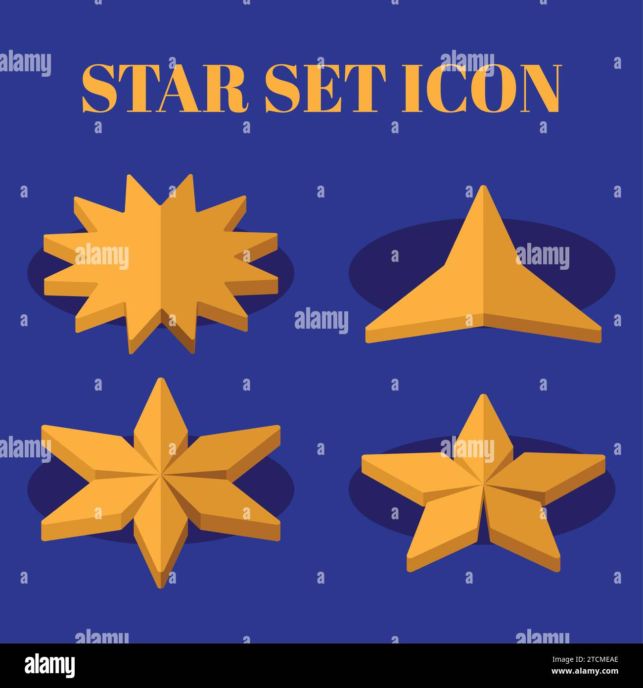 Set of isometric star shapes icons Vector Stock Vector Image & Art - Alamy