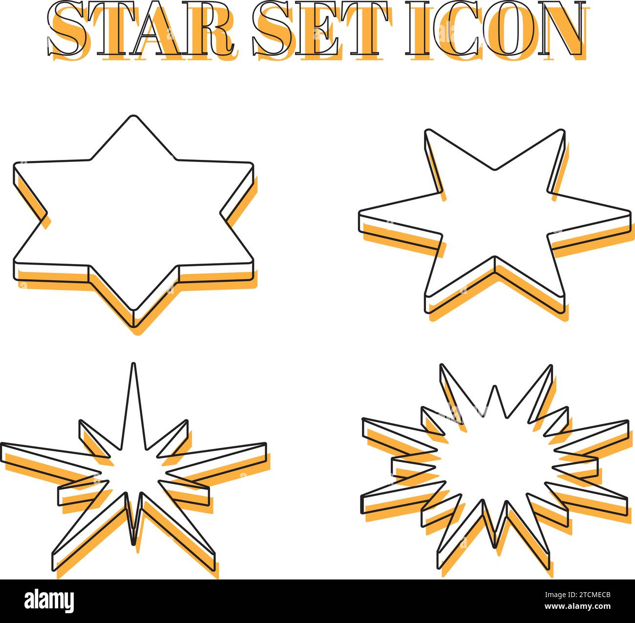 Set of isometric star shapes icons Vector Stock Vector Image & Art - Alamy